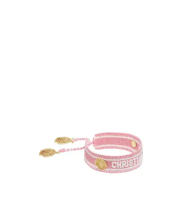 Dior Embroidered Shell Bracelet - Candy Pink - 13% Off | Editorialist